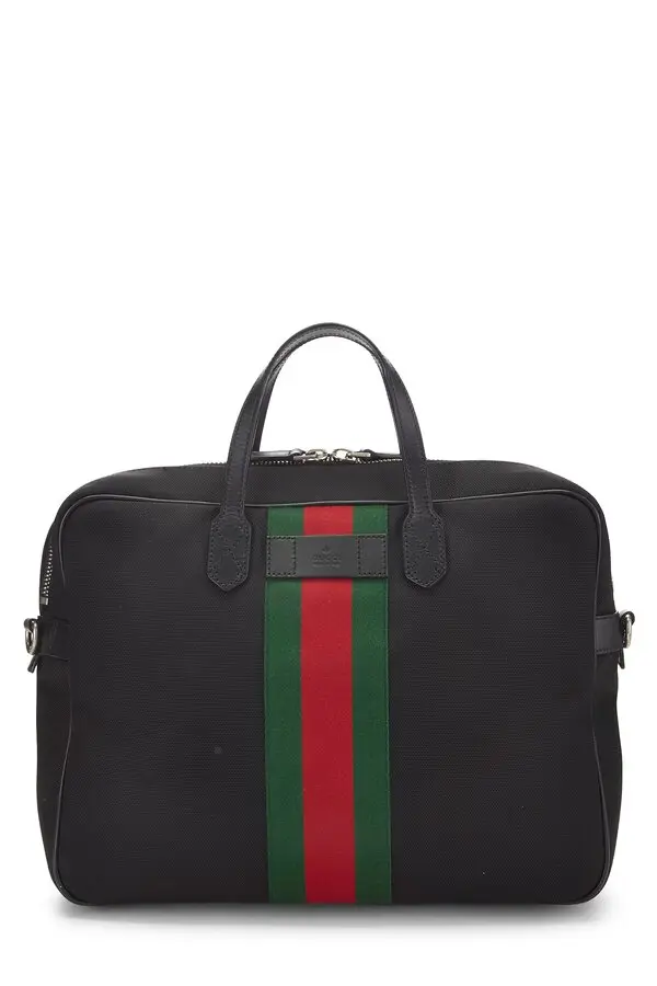 Gucci Techno Canvas Briefcase - Black