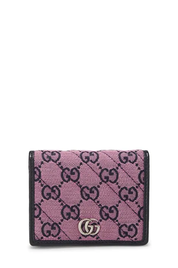Gucci Gg Canvas Marmont Compact Wallet - Pink