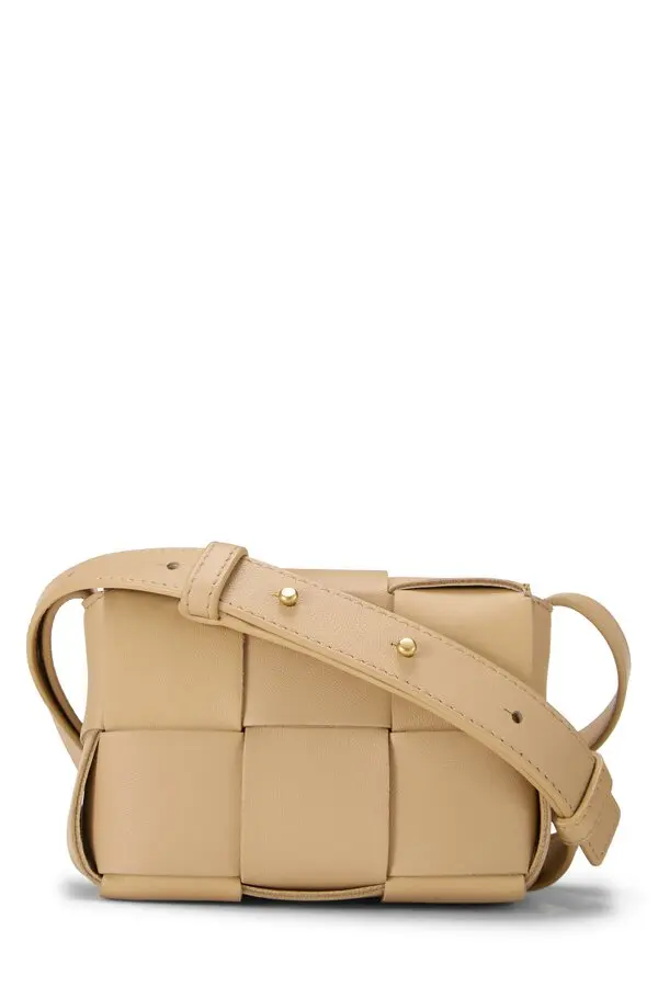 Bottega Veneta Maxi Intrecciato Candy Cassette Crossbody - Beige