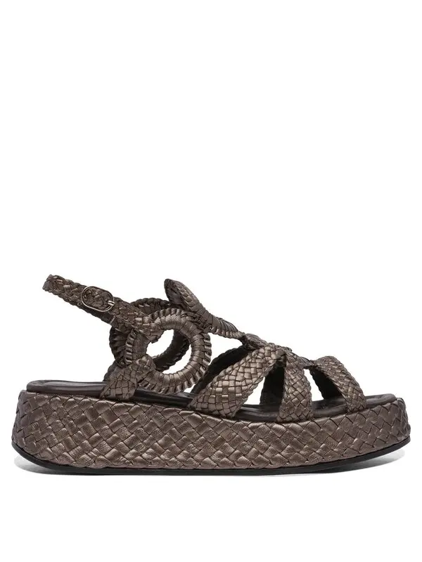 PONS QUINTANA Woven Leather Sandals