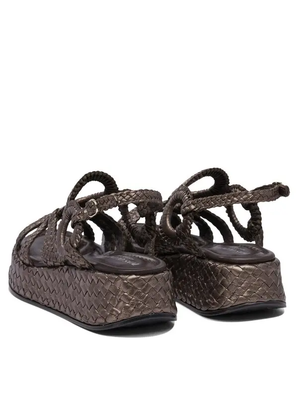 PONS QUINTANA Woven Leather Sandals