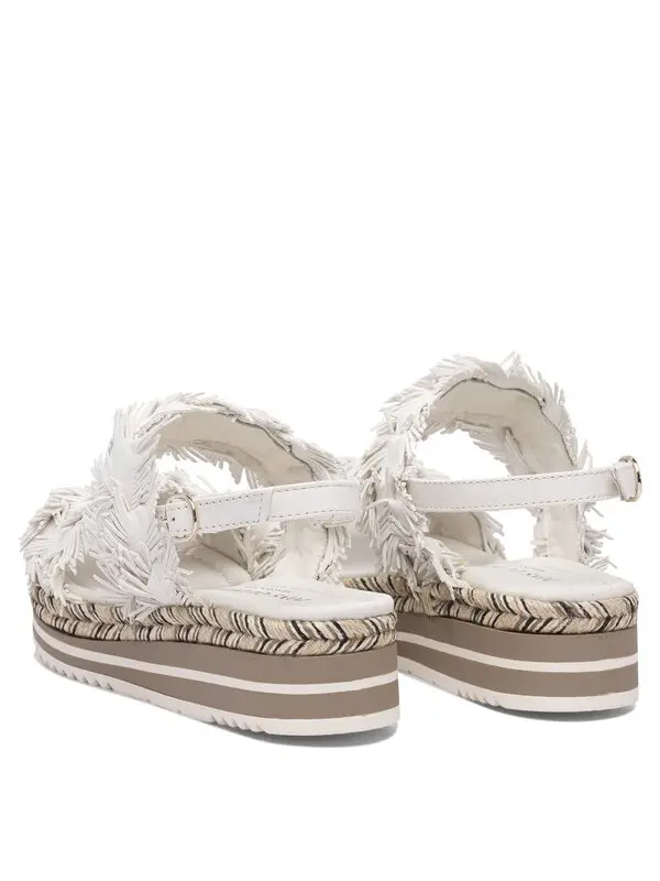 PONS QUINTANA Leather Sandals - White