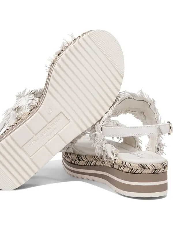PONS QUINTANA Leather Sandals - White