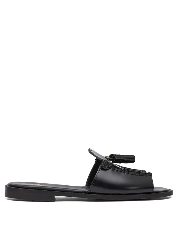 SEBAGO Leather Slides - Black