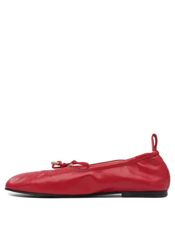 ALOHAS Leather Ballerinas - Red