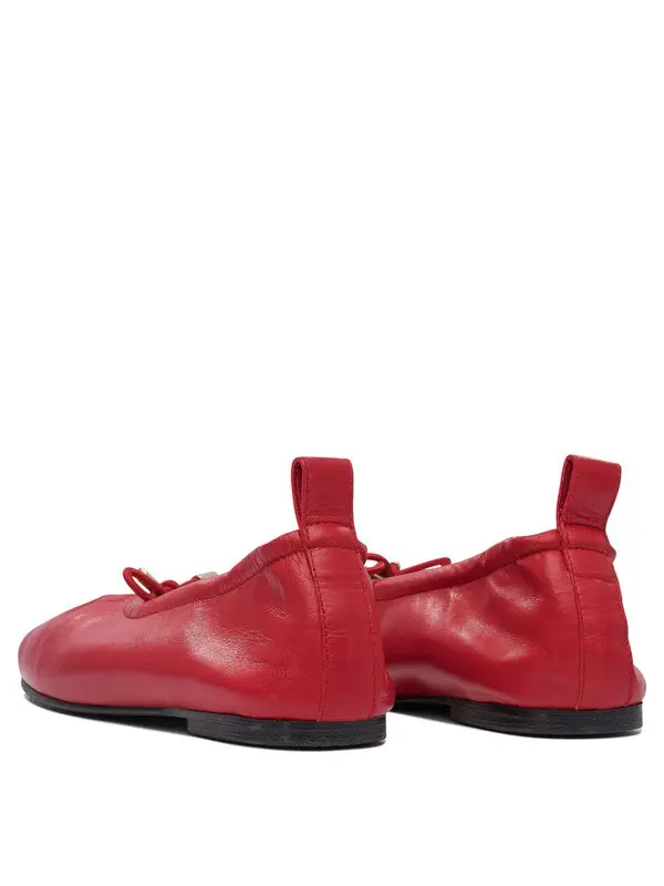 ALOHAS Leather Ballerinas - Red