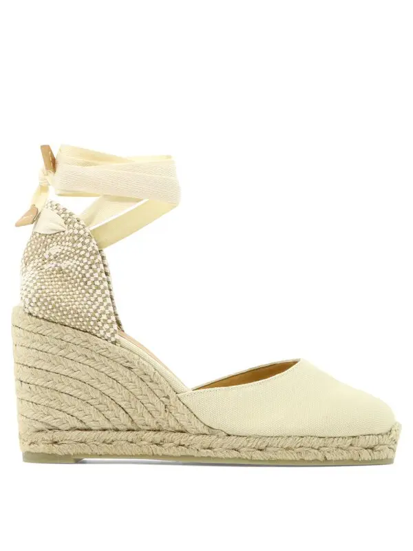 CastaÑer High Espadrilles With Bow-tie Ankle Closure - Beige