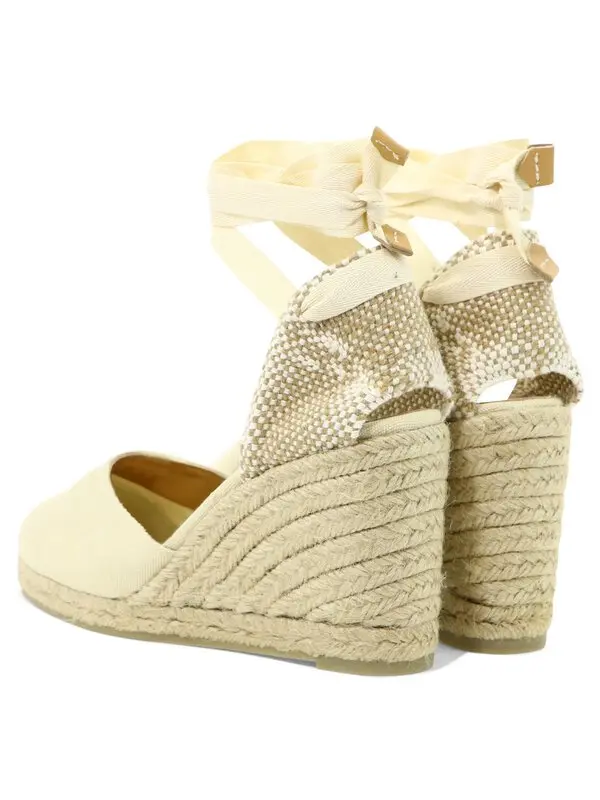 CastaÑer High Espadrilles With Bow-tie Ankle Closure - Beige