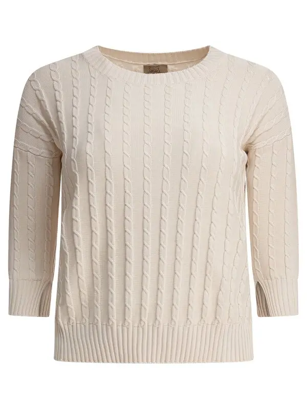 RAKKI Andalusia Crew-neck Sweater - White