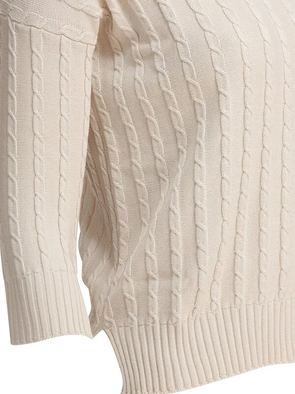 RAKKI Andalusia Crew-neck Sweater - White