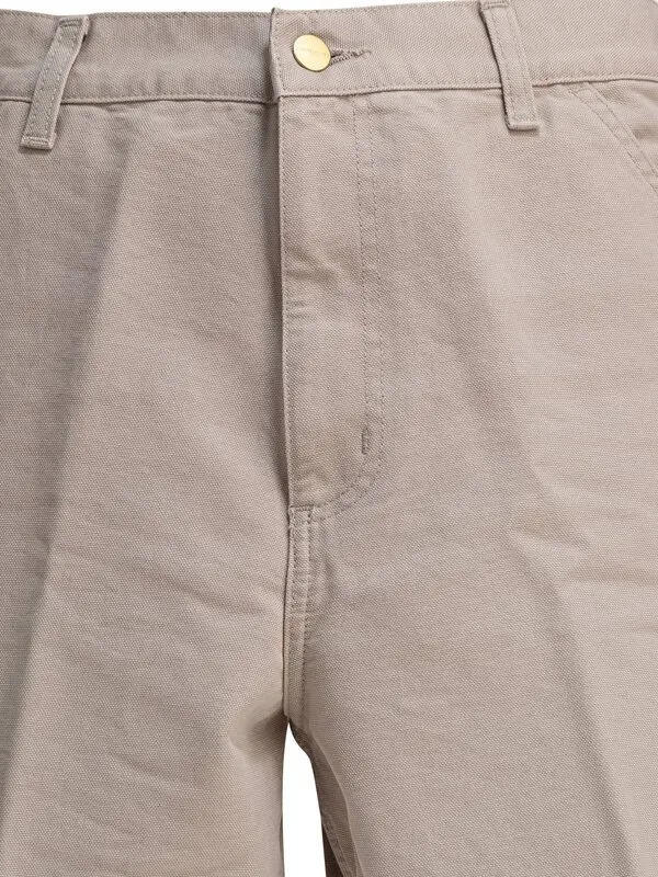 Carhartt Work In Progress Single Knee Dearborn Cotton Canvas Shorts - Beige