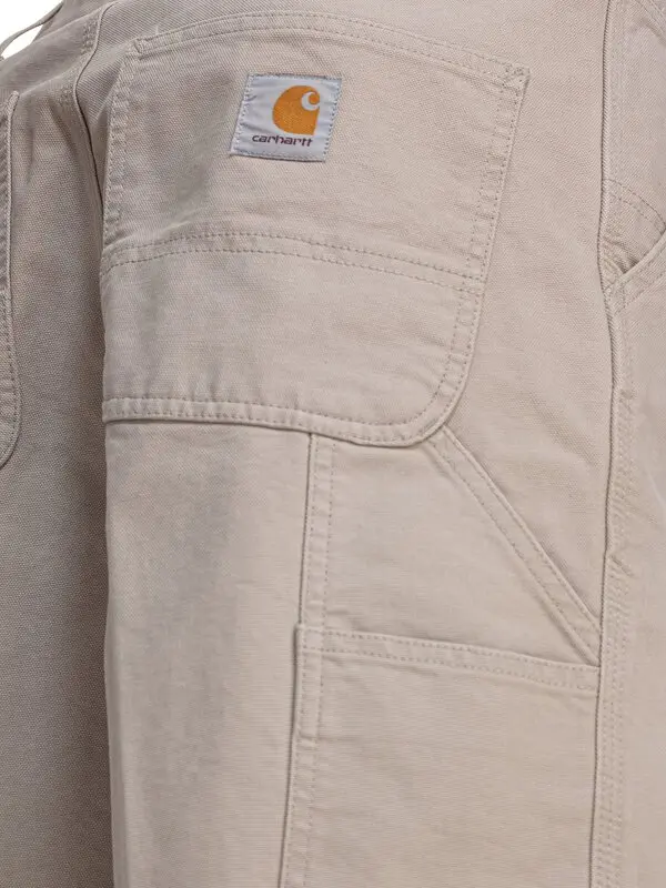 Carhartt Work In Progress Single Knee Dearborn Cotton Canvas Shorts - Beige