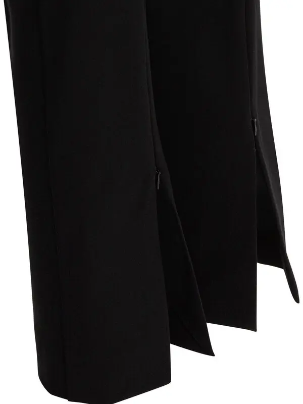 Max Mara Flared Trousers With Leather Belt