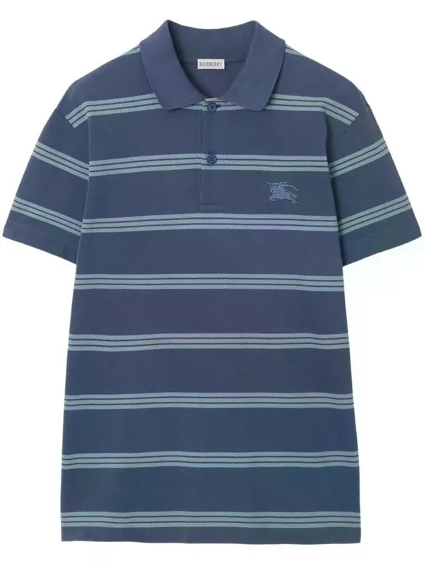 Burberry Striped Cotton Polo Shirt