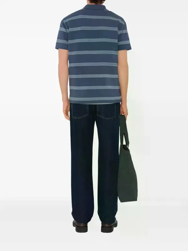 Burberry Striped Cotton Polo Shirt