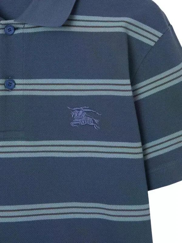 Burberry Striped Cotton Polo Shirt