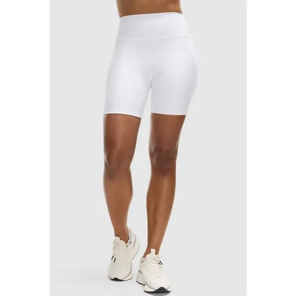 PELOTON Cadent High Rise Pocket Bike Short 7 - White