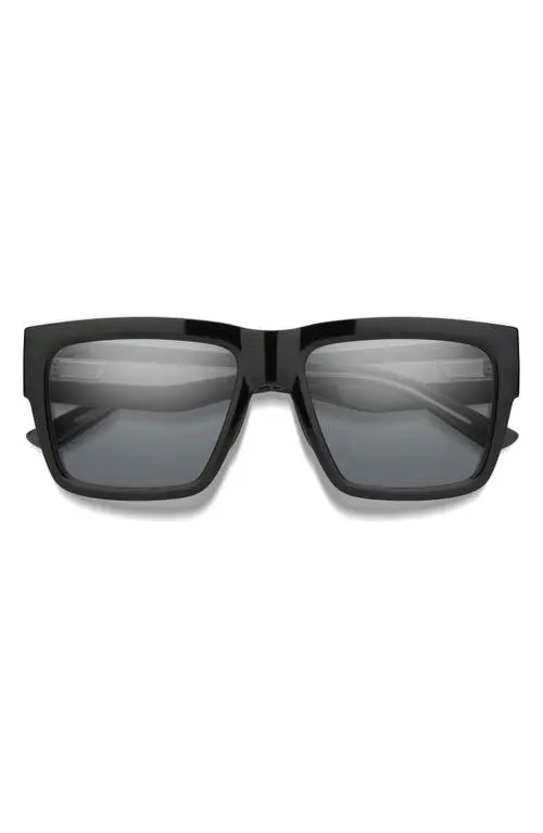 SMITH Lineup 58mm Chromapop™ Polarized Rectangle Sunglasses - Black / Polarized Gray