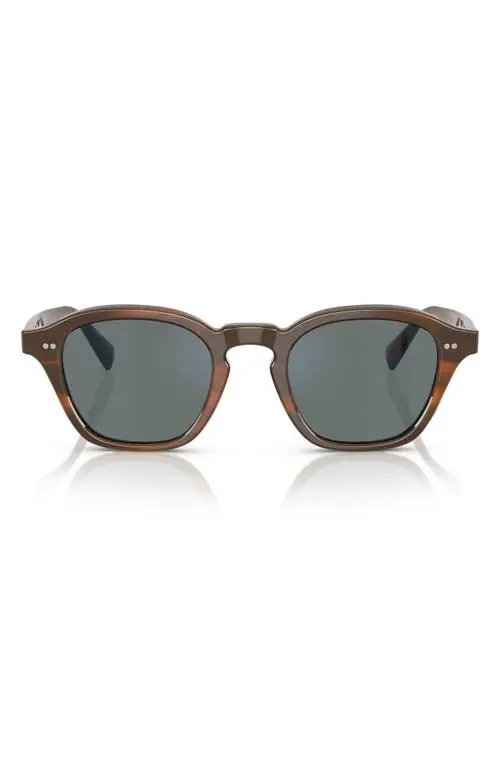Oliver Spencer 48mm Square Sunglasses - Sycamore / Regal Blue