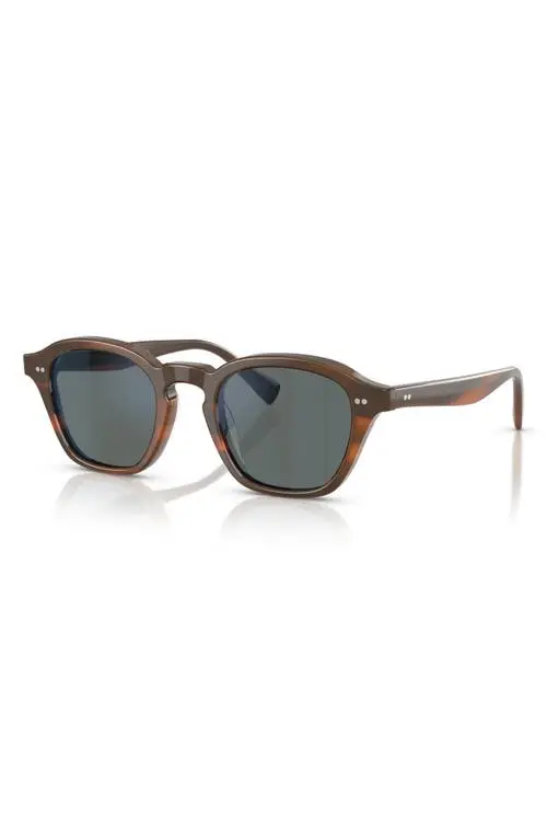 Oliver Spencer 48mm Square Sunglasses - Sycamore / Regal Blue