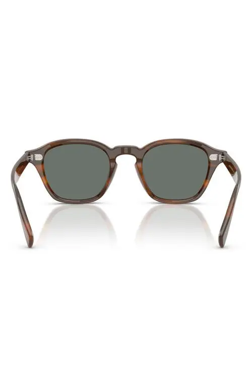 Oliver Spencer 48mm Square Sunglasses - Sycamore / Regal Blue
