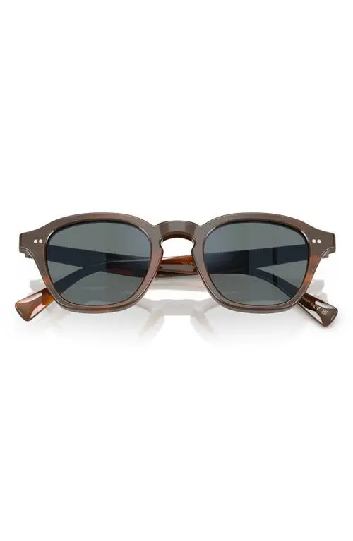 Oliver Spencer 48mm Square Sunglasses - Sycamore / Regal Blue