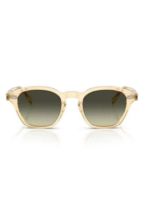 Oliver Spencer 48mm Square Sunglasses - Yellow Beige/ G-15 Gradient