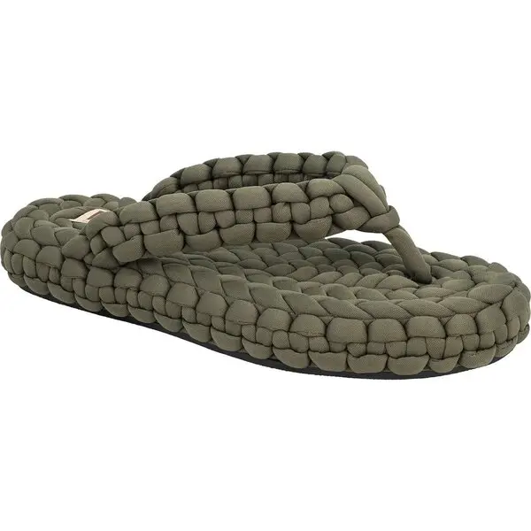 Mia Monako Woven Flip Flop - Khaki