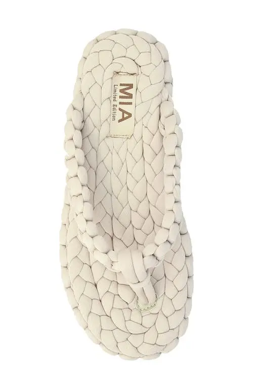 Mia Monako Woven Flip Flop - Sand
