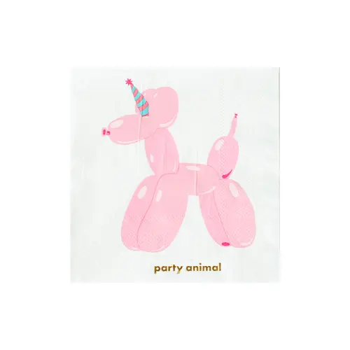 JOLLITY & CO Birthday Themed Cocktail Napkins - Party Animal