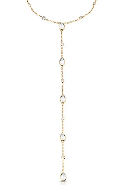 Ettika Marquise Stone Lariat Necklace - Gold