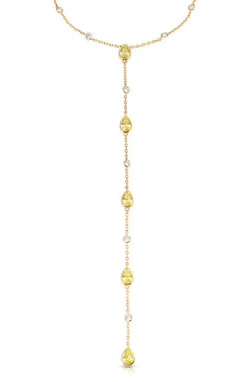 Ettika Marquise Stone Lariat Necklace - Peridot