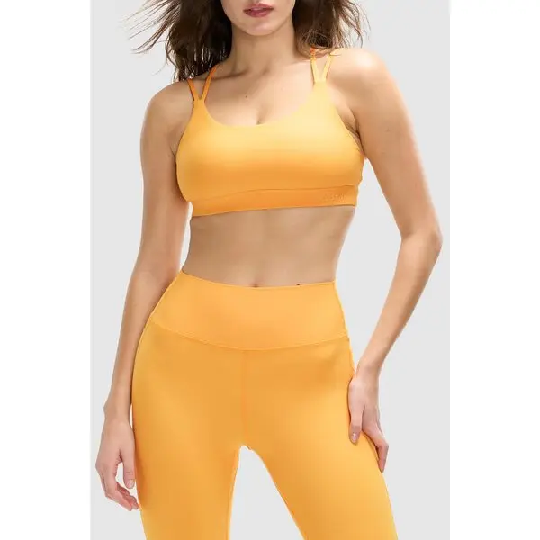 PELOTON Cadent Strappy Y Back Bra - Amber