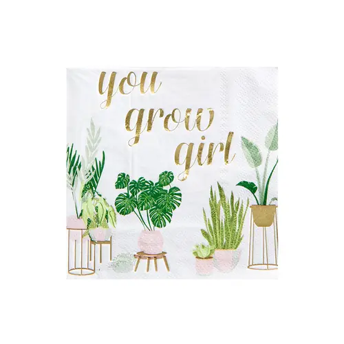JOLLITY & CO You Grow Girl" Cocktail Napkins - Assorted Pre-pack