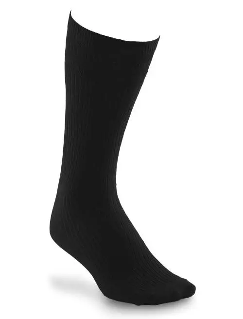 HARBOR BAY BY DXL 3-pack Non-elastic Crew Socks - Black