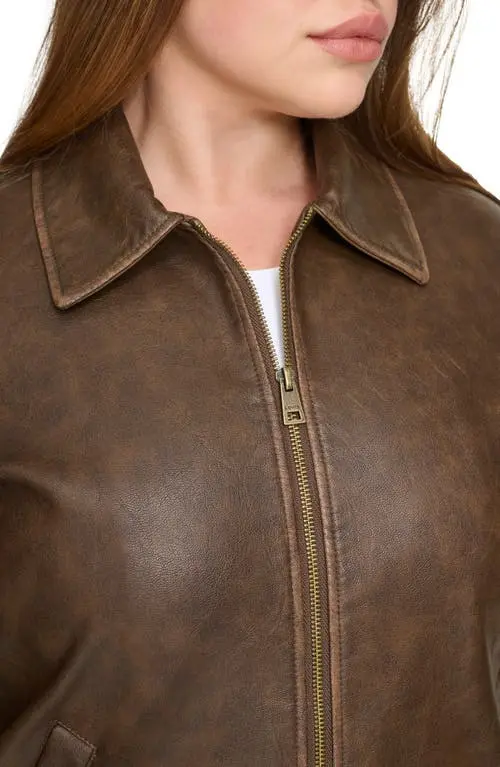 LEVI'S Faux Leather Jacket - Saddle