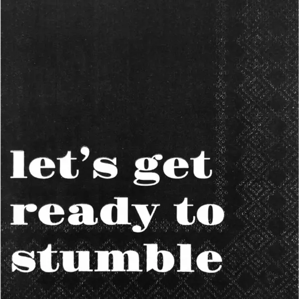 JOLLITY & CO Sports Themed Cocktail Napkins - Lets Get Ready To Stumble