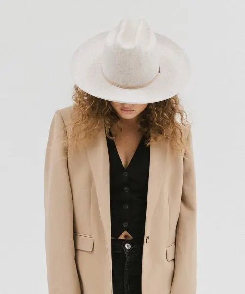 Gigi Pip Ezra Western Hat - Mixed Grey