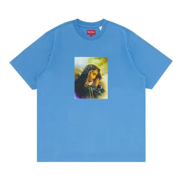 Supreme Mary Rhinestone Short-sleeve Top 'light Royal - Blue