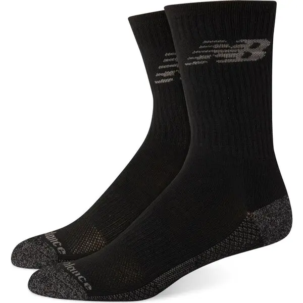 NEW BALANCE 2-pack Performance Crew Socks - Black