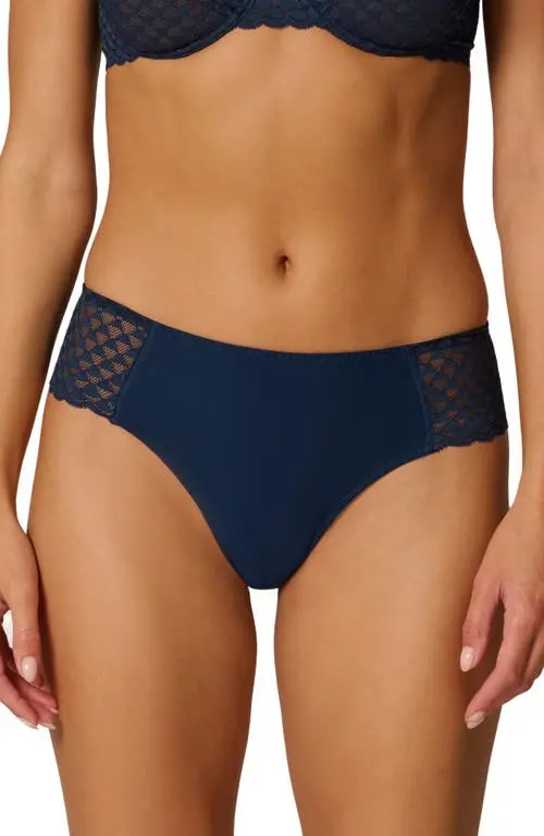 Simone Perele Subtile Lace Trim Boyshorts - Midnight