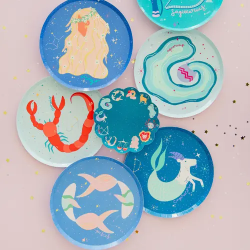 JOLLITY & CO Zodiac Themed Dessert Plates