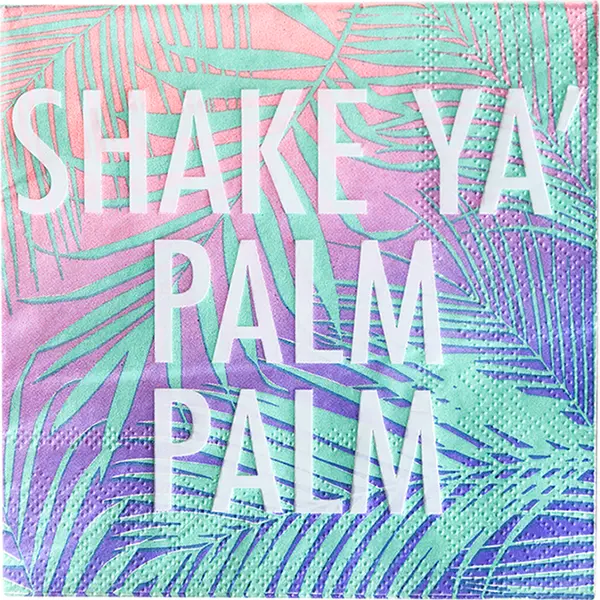 JOLLITY & CO Summer Themed Cocktail Napkins - Shake Ya Palm Palm