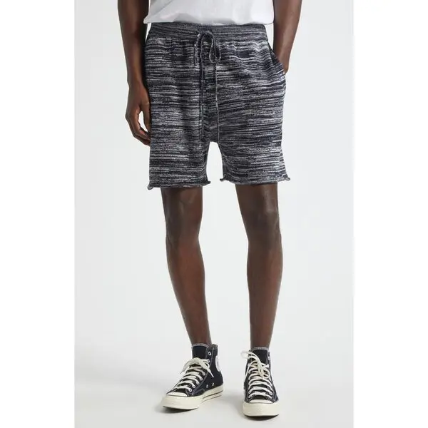 WASTE YARN PROJECT James Space Dye Drawstring Shorts - Black Melange