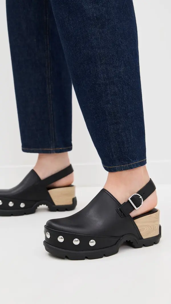 Sorel Roam'n Rvt Clogs - Black/black