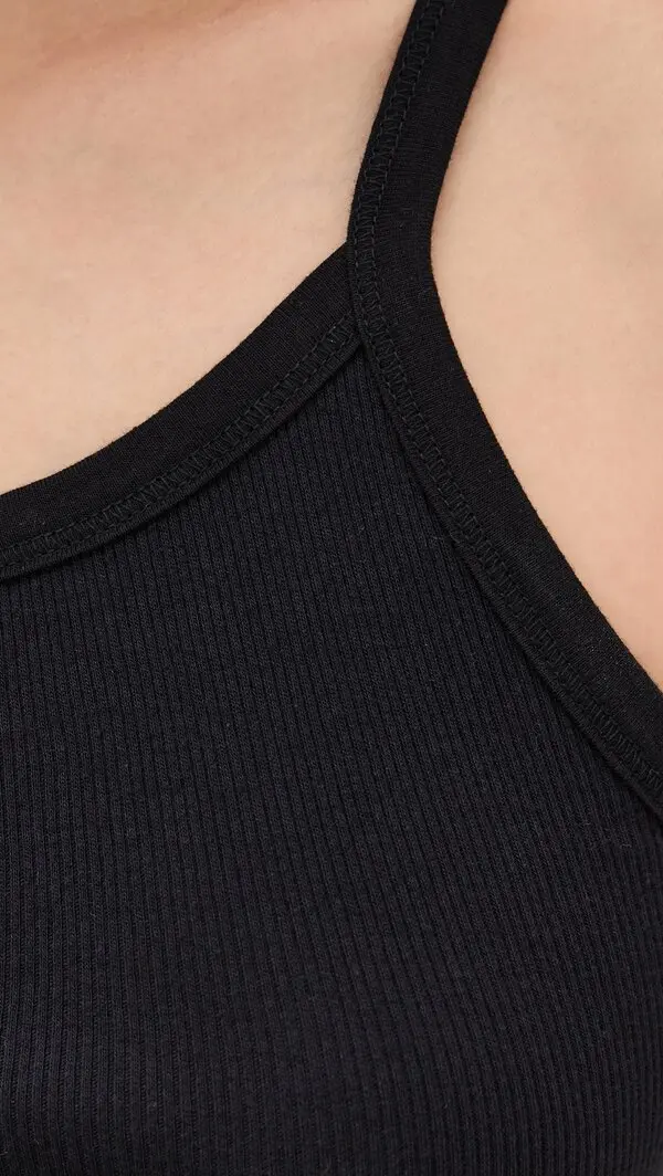 Eterne Cropped Rib Tank - Black