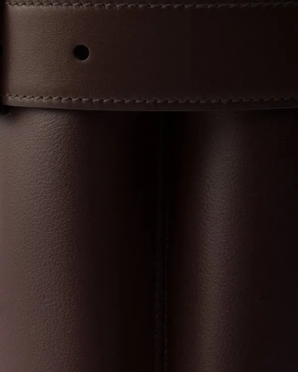 Prada Buckle Small Leather Handbag - Brown