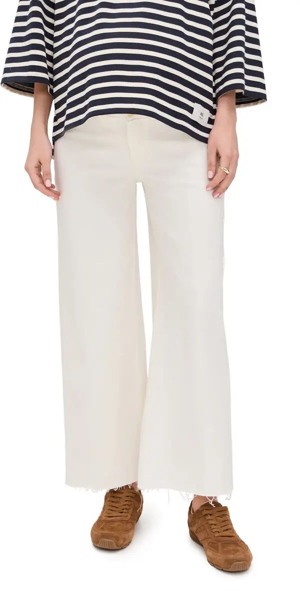 DL1961 Hepburn Maternity High-rise Wide-leg Jeans - Eggshell (vintage)