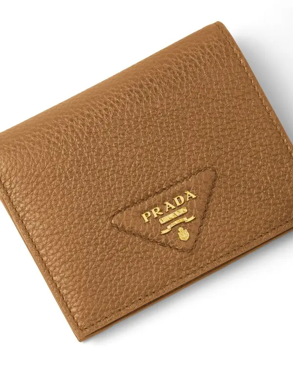 Prada Small Leather Wallet - Brown