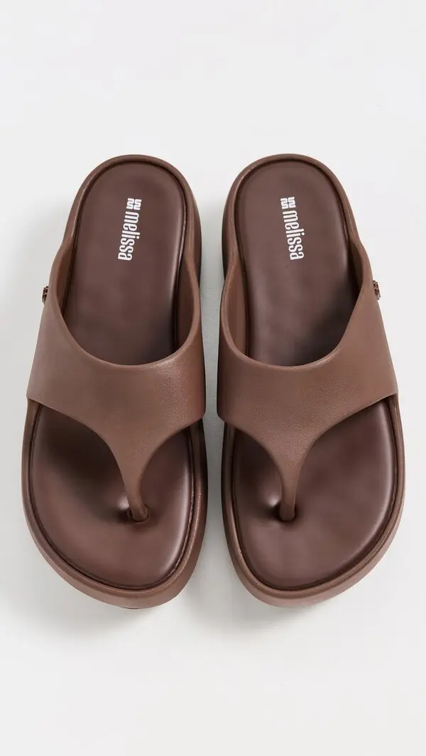 Melissa Free Platform Thong Sandals - Bronze